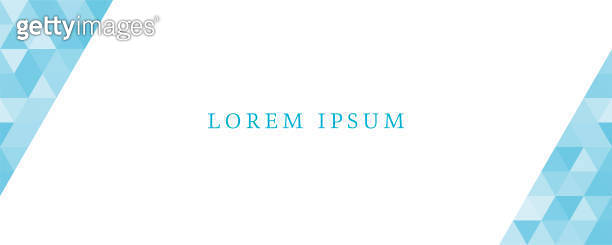 Polygonal style banner and header design with blue triangles ...