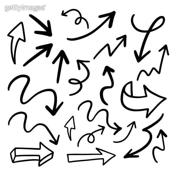 Vector Curved, Straight Arrows Signs Collection 이미지 (1481757398) - 게티이미지뱅크