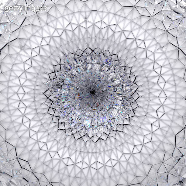 3d render abstract art 3d background with part of surreal crystal ...