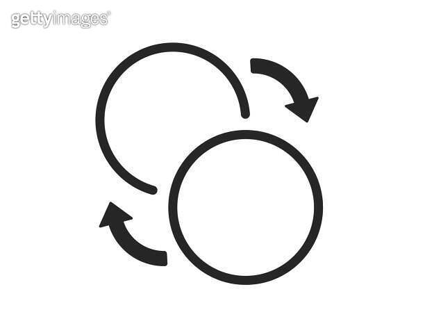 Illustration of coin exchange icon (line drawing). 이미지 (1728979129 ...