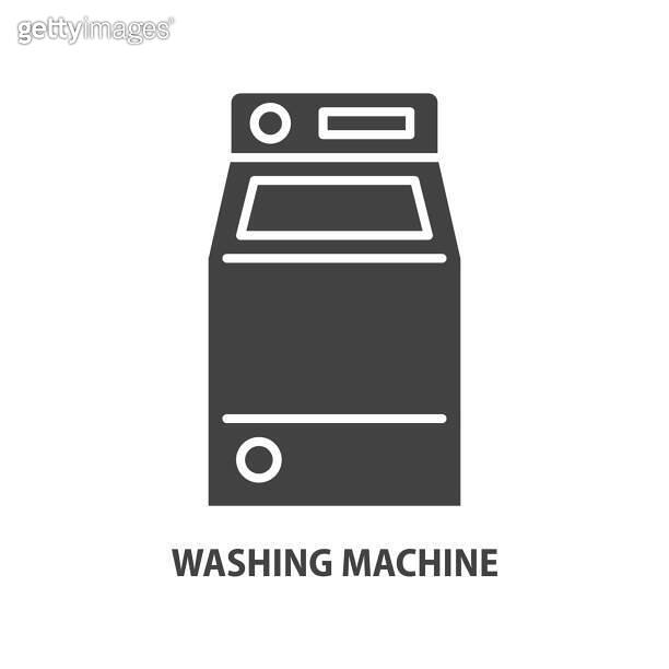 Washing machine glyph icon. Washer vector sign. 이미지 (1791107291) - 게티이미지뱅크