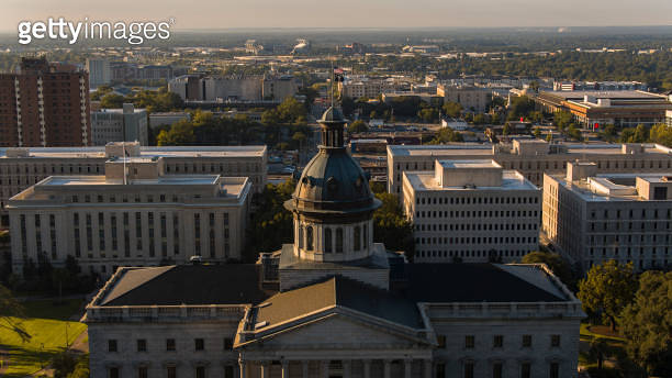 South Carolina State Capitol stands in the center of Main Street above ...