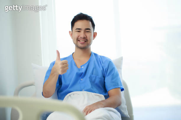The patient is feeling very happy because he has been successfully ...