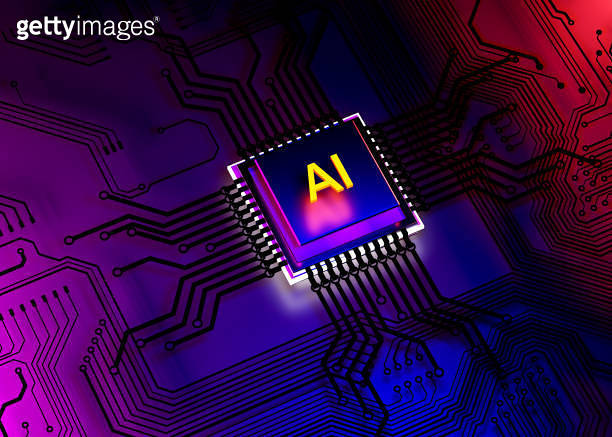 AI, Artificial Intelligence concept,3d rendering. Central Computer Processors CPU concept ...