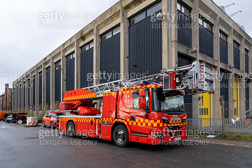 Fire Truck in Copenhagen 이미지 (1799084185) - 게티이미지뱅크
