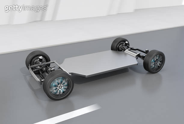 Technical drawing of Electric Car equipped with In-wheel motors ...