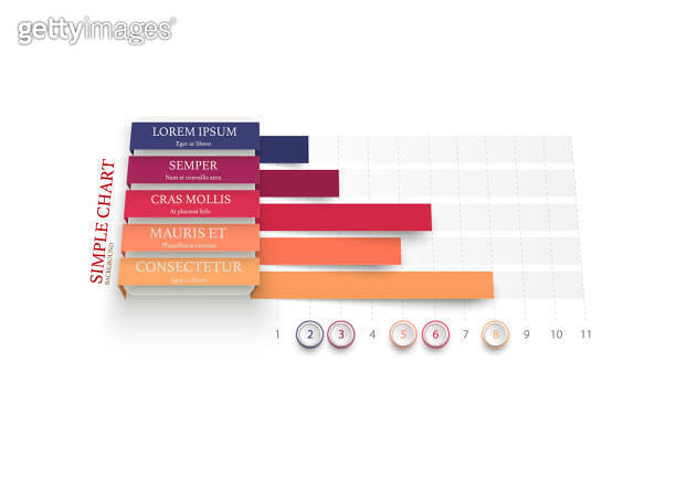 Simple colourful flat chart, graph, diagram on a white background 이미지 ...