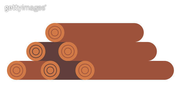 Firewood wood trunk pile stack heap concept. Vector flat graphic design illustration 이미지 ...