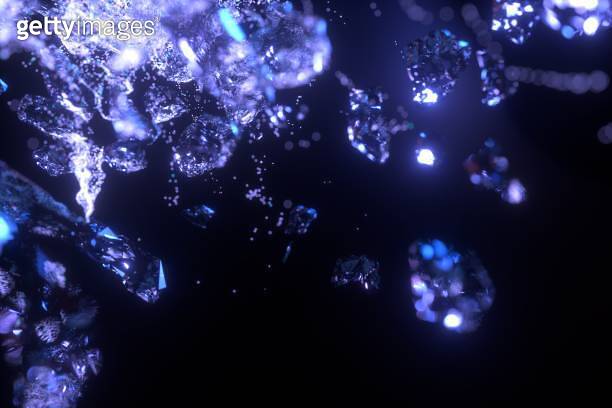 Background concept illustration of energy explosion of crystal ...