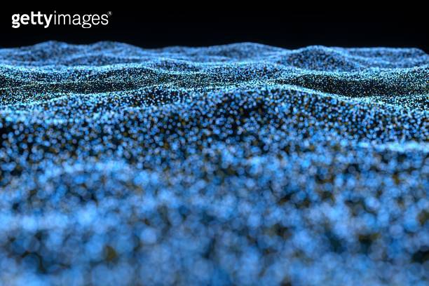 Data particles ocean for backgrouds (1557162744) 일러스트, 무료 일러스트 - 게티이미지뱅크