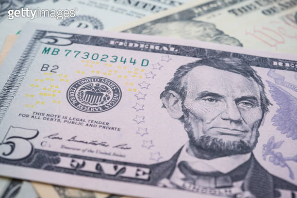 Portrait of president Abraham Lincoln and Federal Reserve System (FED ...