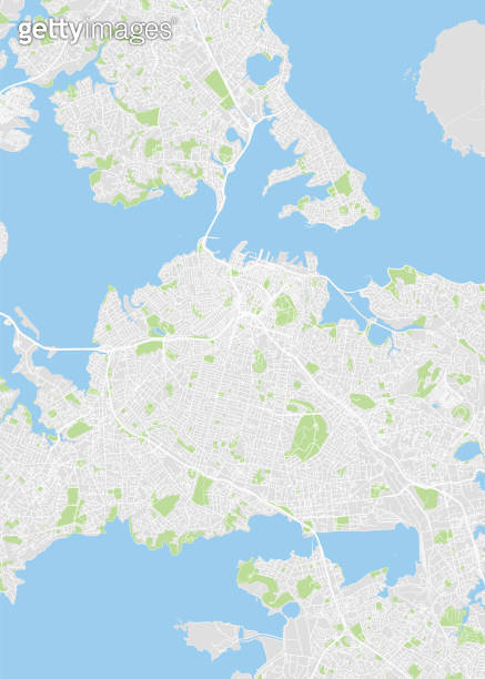 City map Auckland, color detailed plan, vector illustration (1599375024 ...