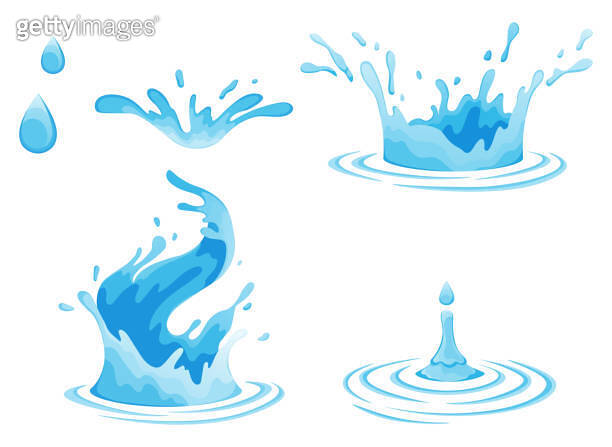 Water and juice splash liquide. A spill shape, chaotic canvas of ...