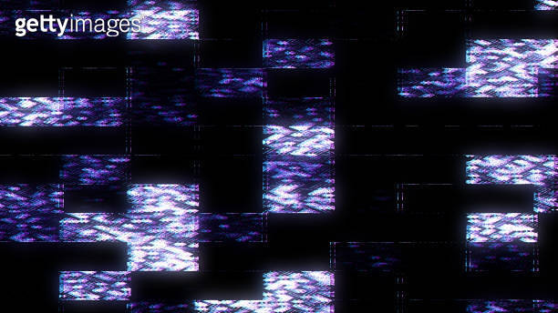 Hacked computer screen with glitch effect. Error templates with ...