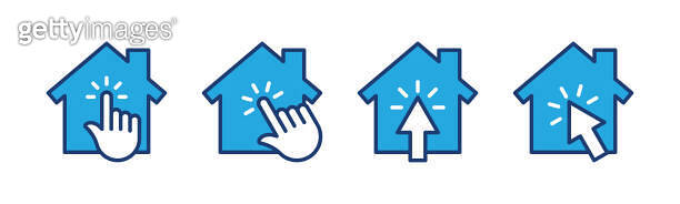 Choice house icons. Selected house icon. Click house or home icon ...
