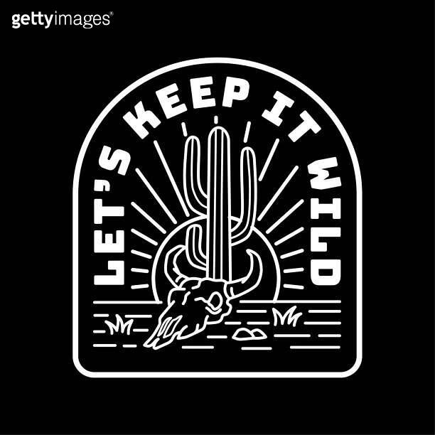 Western line art vector badge. Perfect for t-shirt prints, posters ...