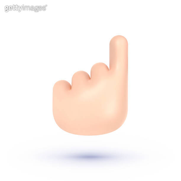 Hand 3d icon, great design for any purposes. Render hand greeting ...