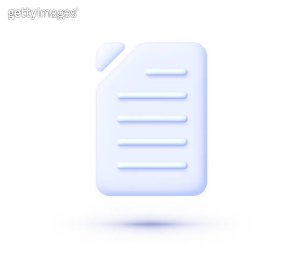 Files 3d icon for paper design. Paper document icon. Notepad icon ...