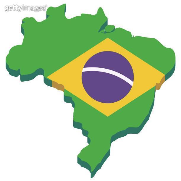 Brazil 3D map cut out (flat design) (1688202960) 일러스트, 무료 일러스트, 아이콘, 무료 ...