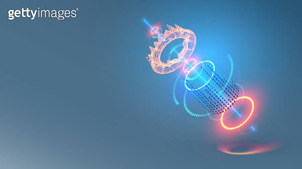 Drawing 3d model of abstract detail in CAD system interface. Design ...