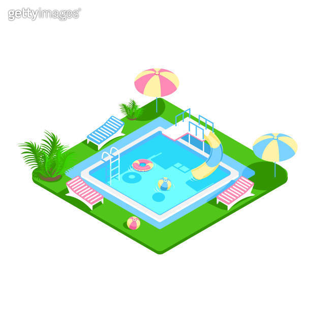 Isometric Pool 이미지 (1494300825) - 게티이미지뱅크