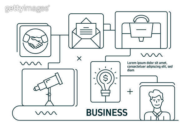 Business Line icons. Modern graphic desing. Vector line icons. Ready-to ...