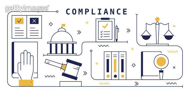 Compliance vector design. The design is editable and the color can be ...