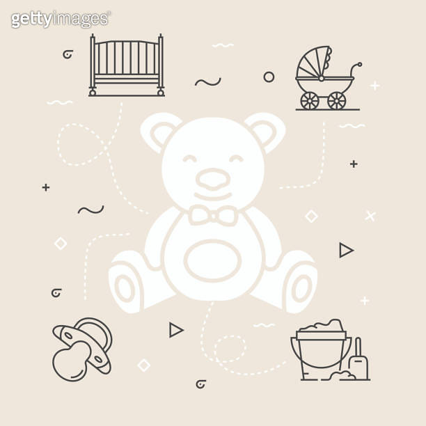 Baby Related Vector Banner Design Concept. Global Multi-Sphere Ready-to ...