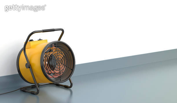 Industrial cylinder shaped electric fan heater 이미지 (1469992253) - 게티이미지뱅크