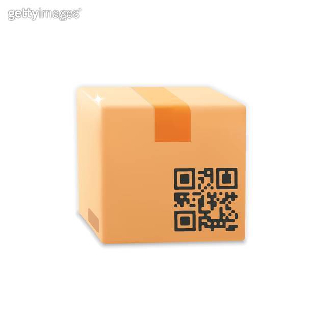 3d vector fast service delivery mobile app mockup element qr code on ...