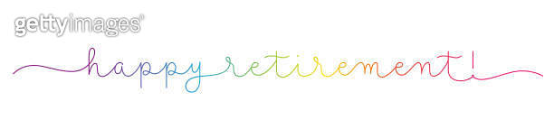 HAPPY RETIREMENT colorful brush calligraphy banner card 이미지 (1456781078 ...