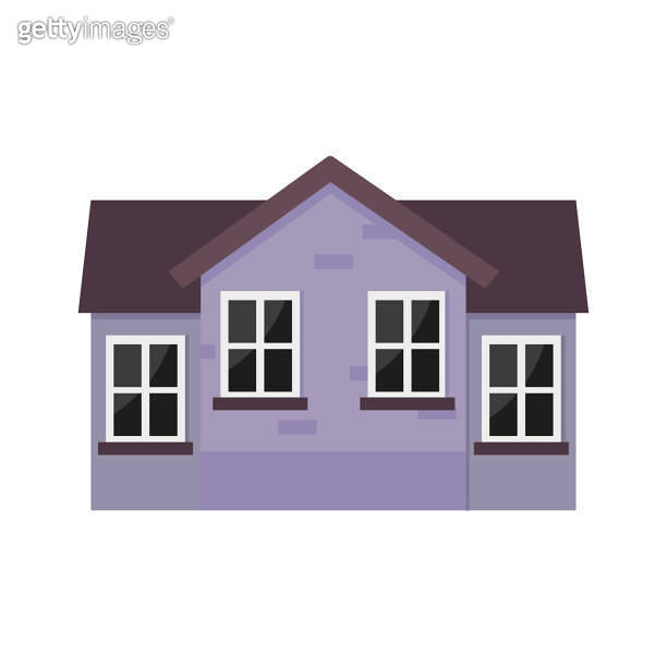 Retro cartoon house, great design for any purposes. Vector illustration ...