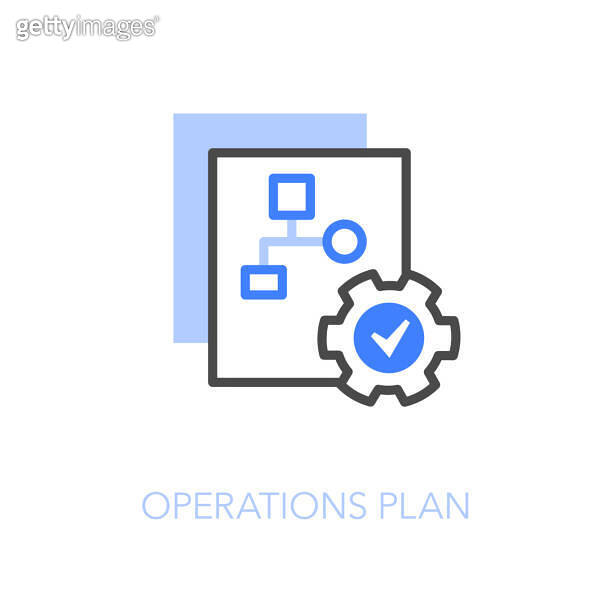 Simple visualised operations plan icon symbol (1738693182) - 게티이미지뱅크