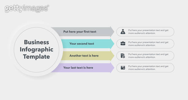Business infographic divided into four setions with place for your ...