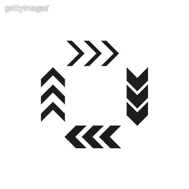 Arrow chevron symbol. Black arrows symbols set. Vector illustration ...