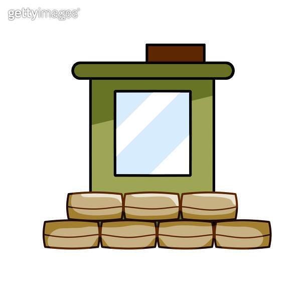 Border post. Checkpoint. Fortified building 이미지 (1582915881) - 게티이미지뱅크