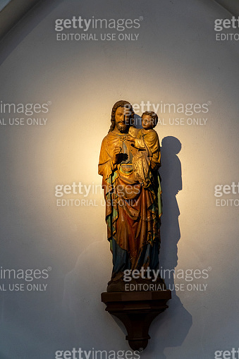 Cologne, Germany, September 11, 2023: Interior of Minoritenkirche ...