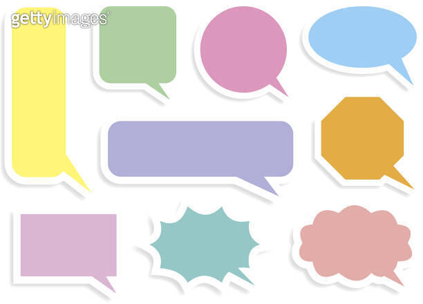 Colorful callouts with shadows 이미지 (1476108688) - 게티이미지뱅크