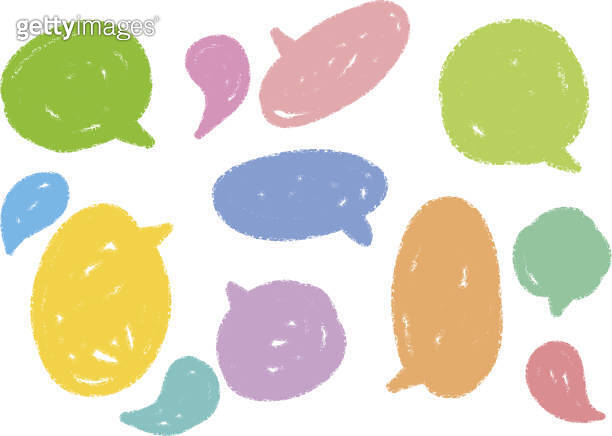 Colorful callouts with a crayon touch that looks like doodles ...