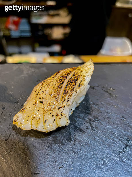 Kisu or white sand fish is applied to make sushi, grilled Kisu nigiri ...