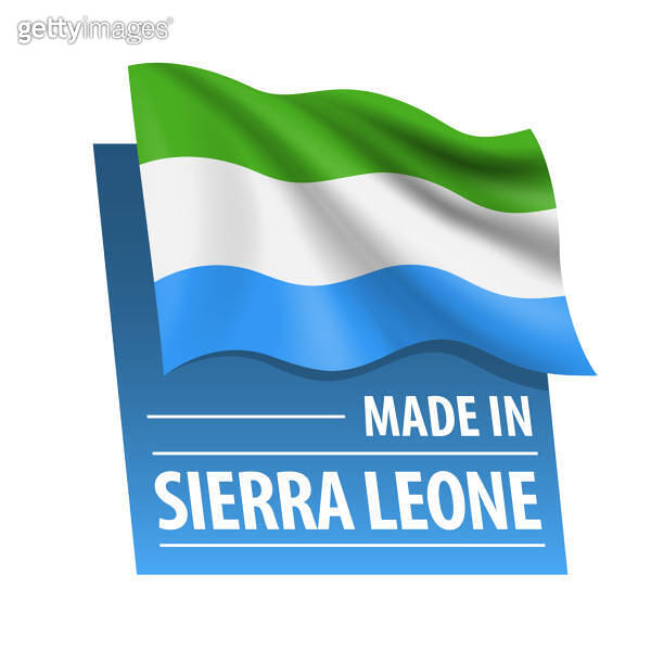 Made in Sierra Leone - vector illustration. Flag of Sierra Leone and ...
