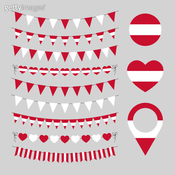 love Austria decorative symbols, set of vector design elements ...