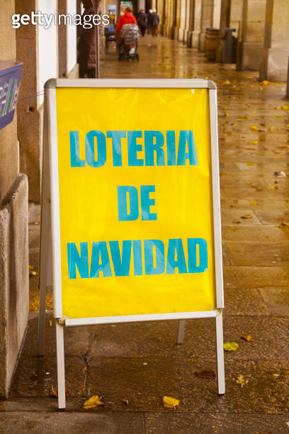 Christmas lottery sign advertisement in spanish language. (1803706001 ...
