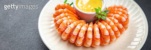 shrimps shelled shrimp ready to eat fresh seafood healthy meal food ...