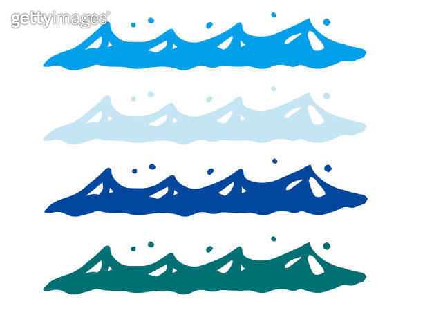 Wave Line Decoration Illustration Set (1534663925) 일러스트, 무료 일러스트 - 게티이미지뱅크