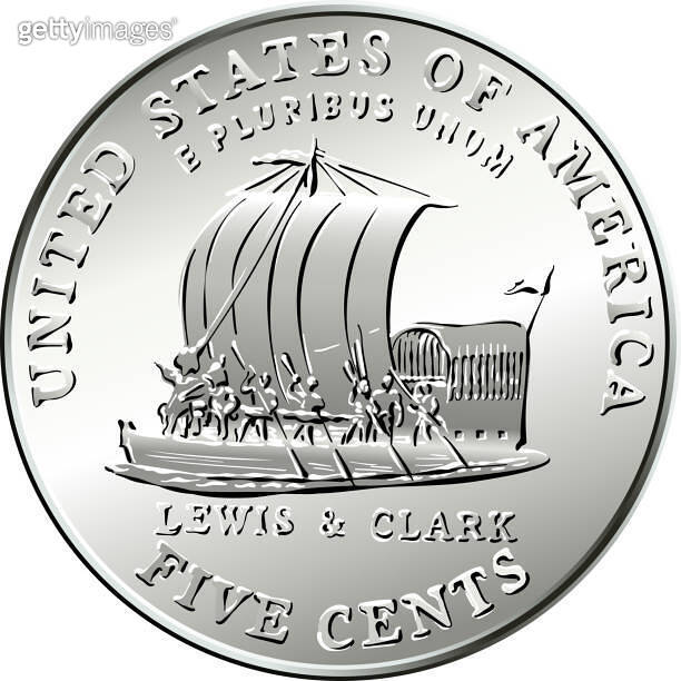 Vector American coin Lewis and Clark five cents (1661476528) 일러스트, 무료 ...
