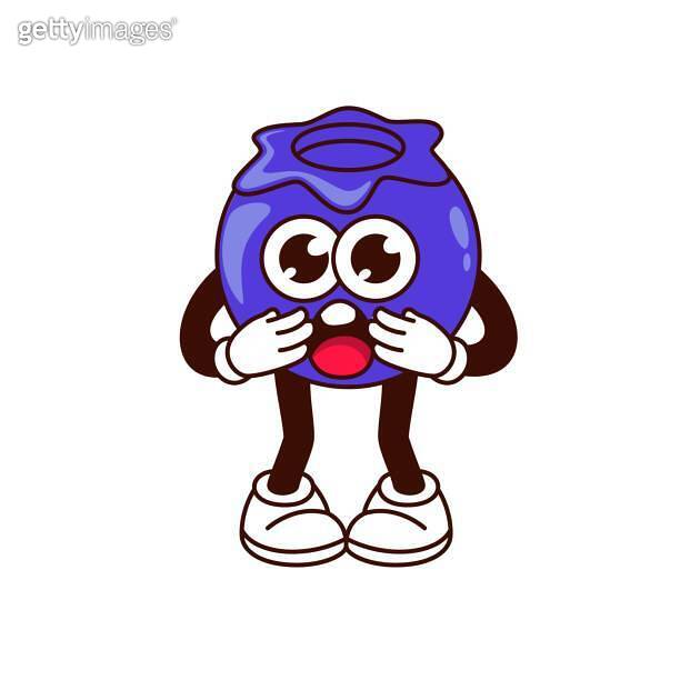 Groovy Blueberry Character 이미지 (1749319376) - 게티이미지뱅크