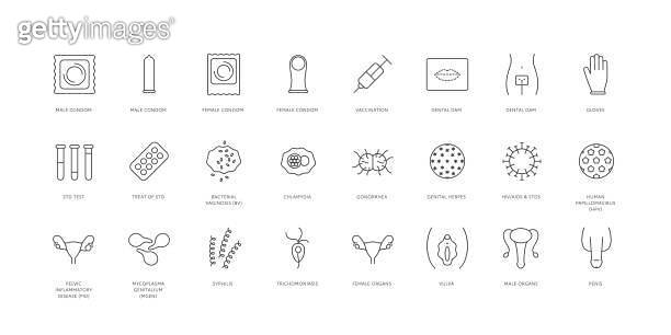 Sexual transmitted disease collection. Vector flat healthcare ...