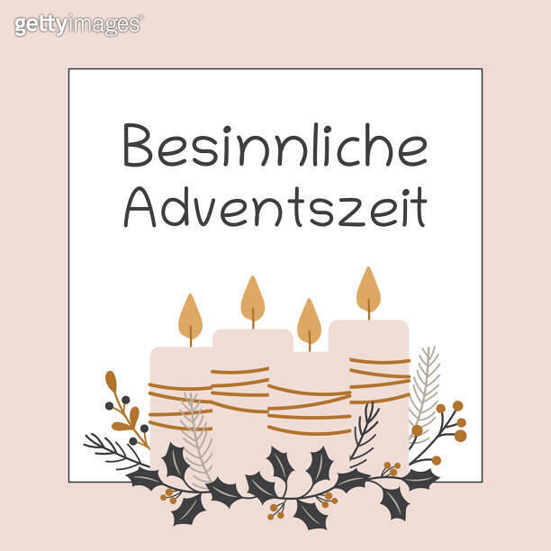 Besinnliche Adventszeit - text in German language - Contemplative ...