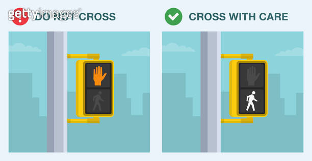 Pedestrian safety tips and traffic regulation rules. Do's and don'ts ...